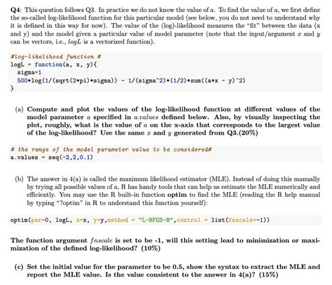 Solved Using R Language Output Functionax Y 1 Ax