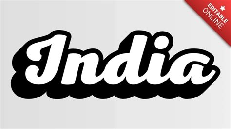 India Text Effect Generator