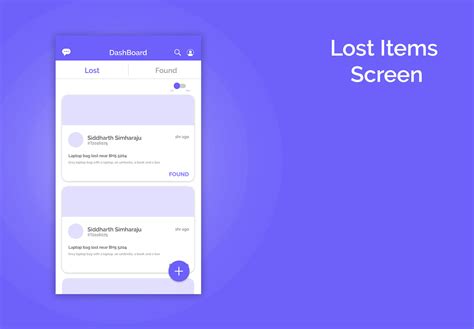 Lost And Found App Design Behance