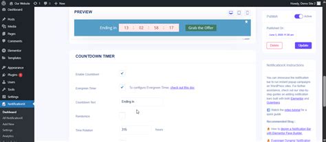 Evergreen Dynamic Notification Bar To Show Timer And Boost Sales In Wordpress Notificationx