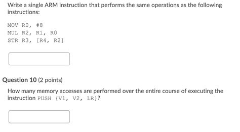 write a single arm instruction that performs the same