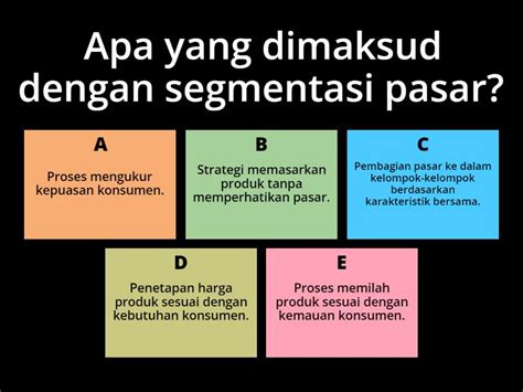 Segmentasi Pasar Quiz