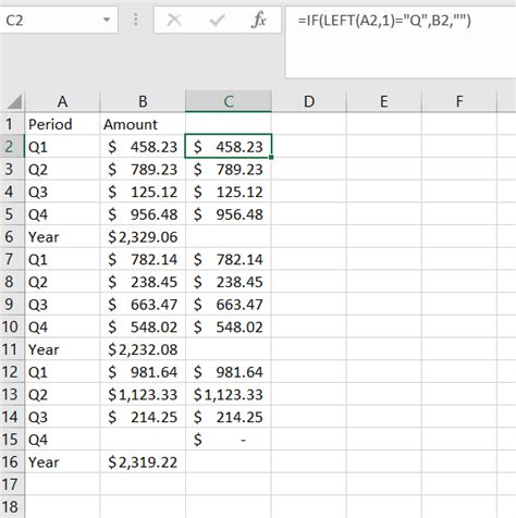 worksheet function how to skip one out of every five cells in excel