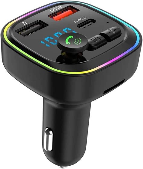 Bluetooth Car Adapter With Dual Usb Charging Car Charger Mp3 Player Support Tf Card