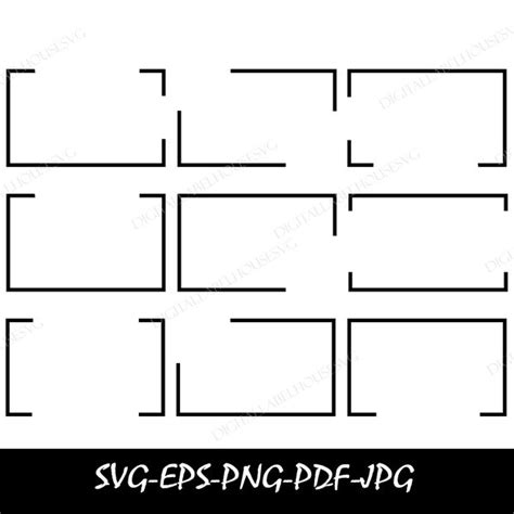 Rectangle Frame Svg Etsy