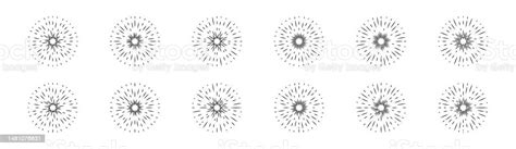 레트로 선버스트 벡터 아이콘 세트 빈티지 선빔 컬렉션 방사형 일몰 빔 선샤인 벡터 로고 디자인 벡터 그래픽 개체 그룹에 대한 스톡 벡터 아트 및 기타 이미지 Istock