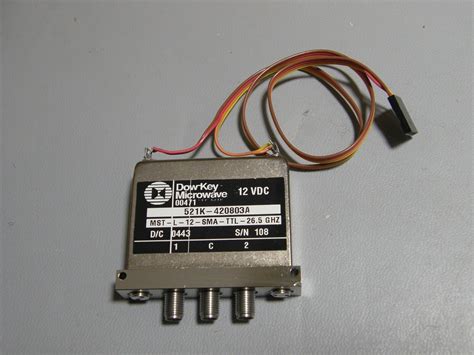 Dow Key 521 420805a Microwave Switch Series 12 Vdc