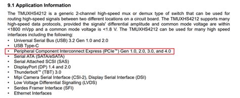 Tmuxhs4212 Pcie Gen 4 5 1 2 Mux Consult Interface Forum Interface Ti E2e Support Forums