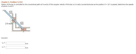 Motion Of The Bar Is Controlled By The Constrained