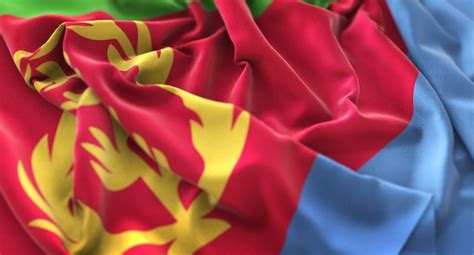 Free Photo Eritrea Flag Ruffled Beautifully Waving Macro Close Up Shot