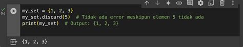 Tutorial Hapus Elemen Pada Python Dengan Discard Tutorial Hapus Elemen Pada Python Dengan Discard