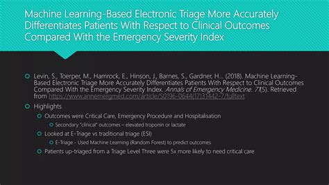 Emergency Department Triage And Digital Health Ppt