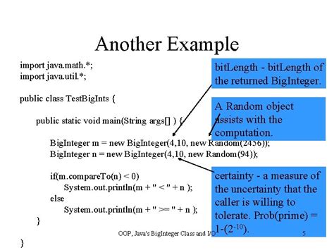 Week 2 Objectoriented Programming Javas Big Integer Class