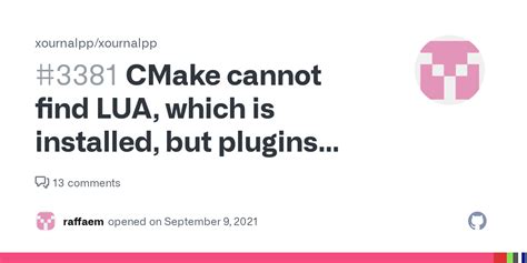 Cmake Cannot Find Lua Which Is Installed But Plugins Still Enabled