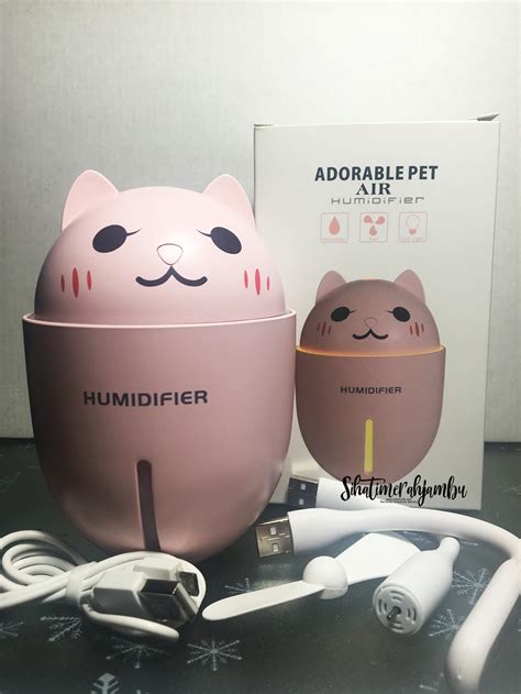 Air Humidifier Adorable Cat With Fan And Led Lamp Blog Sihatimerahjambu