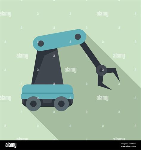 Robotic Arm Icon Flat Illustration Of Robotic Arm Vector Icon For Web Design Stock Vector Image