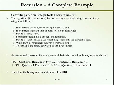 Ppt Mastering Recursion Algorithms And Examples Powerpoint