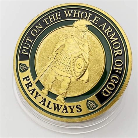 3pcs Put On The Whole Armor Of God Commemorative Collection Challenge