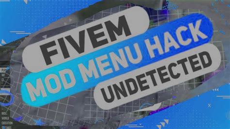 free fivem hack mod menu undetected 2023 youtube