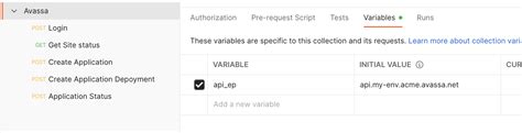 Accessing The Avassa Rest Api Using Postman Avassa Docs