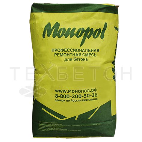 ТЕХБЕТОН Ремонтная смесь для бетона Monopol BR 800 Liquid (фасовка: 25 кг)