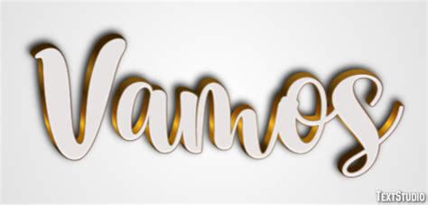 Vamos Efecto De Texto Y Diseño De Logotipos Palabra