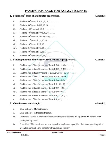 141585382335507899 10th Std Maths Passing Package Eng Version 2023 24