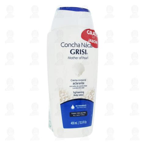 Crema Corporal Concha Nácar Grisi Aclarante 400ml De Grisi