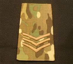 High Quality Multicam SGT Combat Rank Slides Sergeant Multi Terrain Pattern Rank Slide