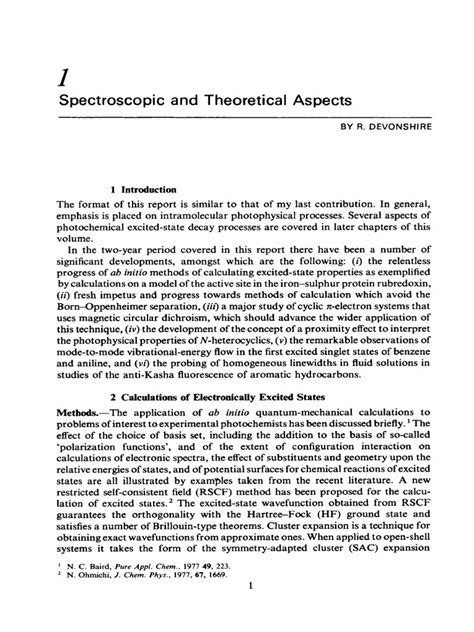 Spectroscopic And Theoretical Aspects Pdf Electron Configuration