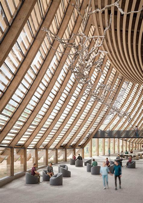 Timber Structure Shapes Trench Like Cultural Center On Kinmen Island