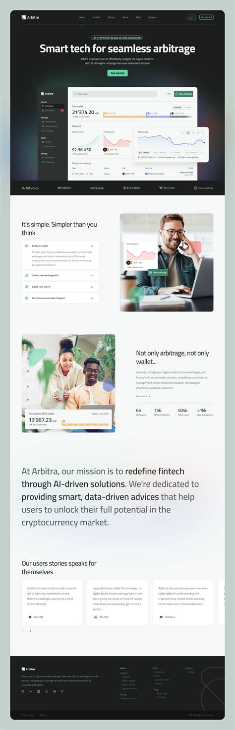 Arbitra Landing Page By Tomek Kwiatkowski For Netguru B Corp™ On Dribbble