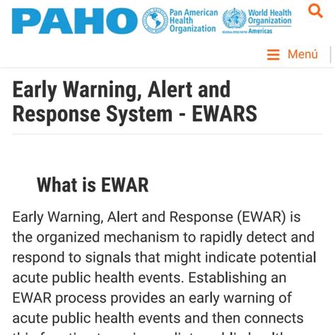 Early Warning Alert And Response System Ewarspdf