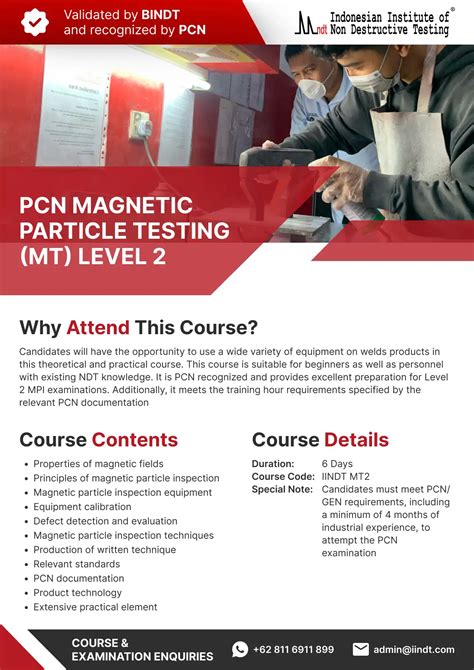 Magnetic Particle Testing Level IINDT Batam Indonesian Institute Of NDT