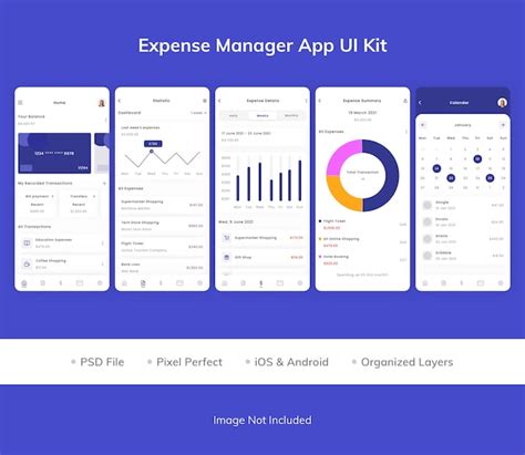 Premium Psd Expense Manager App Ui Kit