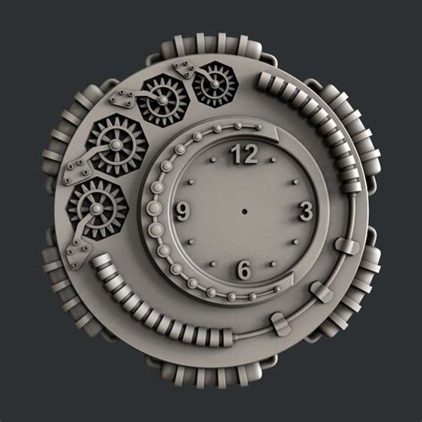 Art And Collectibles 3d Stl Model For Cnc Router And 3d Printing Round Clock Art Objects Pe