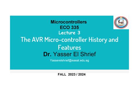 lecture 3 avr mazidi dr yasser el shrief yasserelshrief