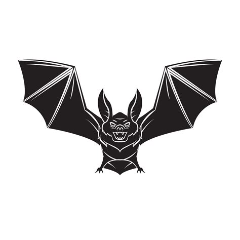 Flying Bat Black Vector Illustration 20616218 Vector Art At Vecteezy