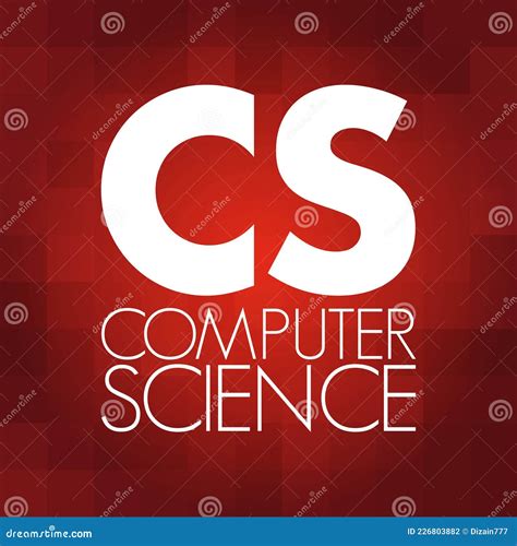 CS Computer Science Acronym Technology Concept Background Stock Illustration Illustration