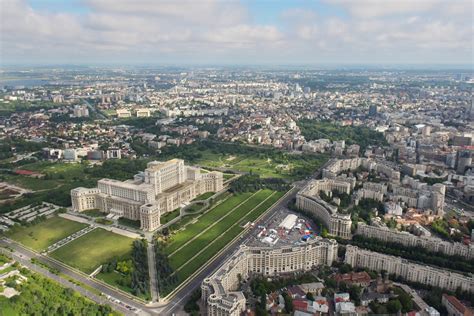 Romanian Palace Bucharest The Palace Of Parliament Located In
