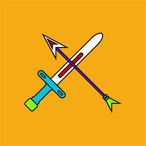 Flat Icon Design Collection Sword And Arrow Vector Ai Eps Uidownload