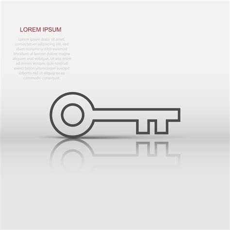 Premium Vector Key Icon In Flat Style Password Vector Illustration On