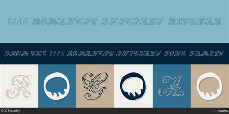 1886 Romantic Initials Font