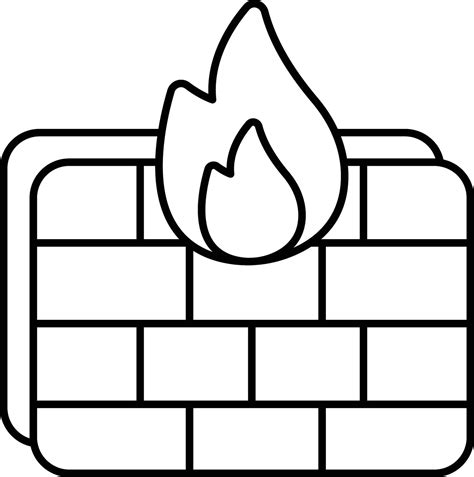 Firewall Line Icon Design Style 28578013 Vector Art At Vecteezy