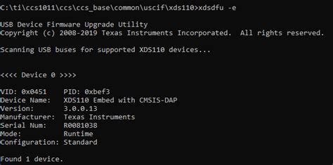 CCS MMWAVEICBOOST XDS Firmware Downgrade Required Code Composer Studio Forum Code