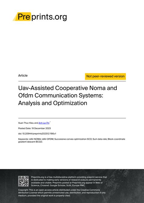 Pdf Uav Assisted Cooperative Noma And Ofdm Communication Systems
