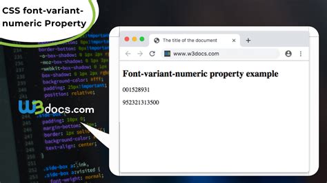 Css Font Variant Numeric Property