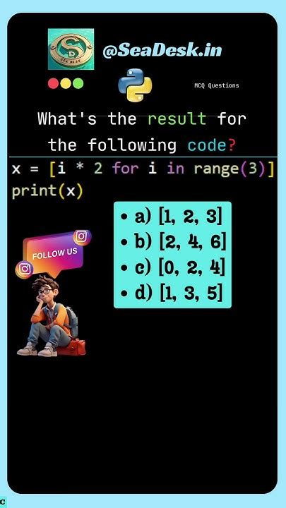 python mcq day106 python mcq practice code interviewpractice trending shorts