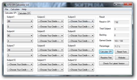 Gtu Spi Calculator Download Softpedia