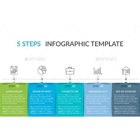Infographic Template With 5 Elements Masterbundles